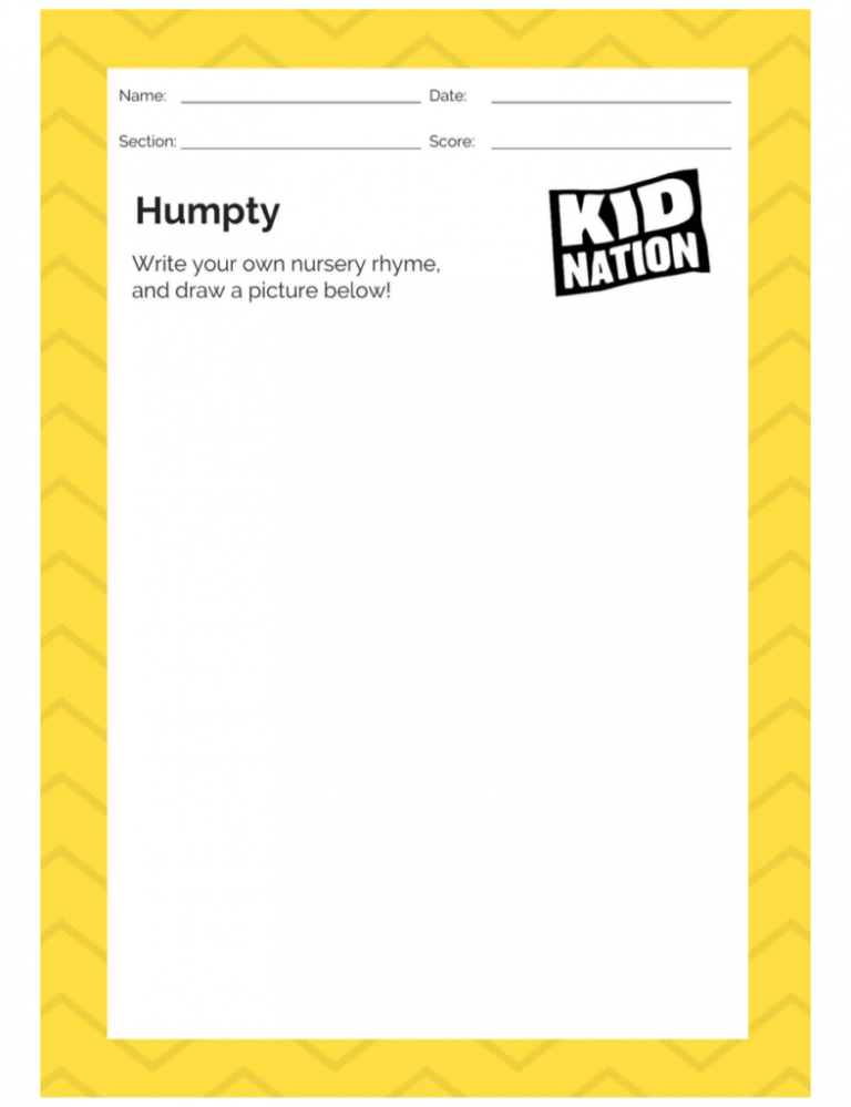 Humpty Dumpty Lesson Plan - KidNation