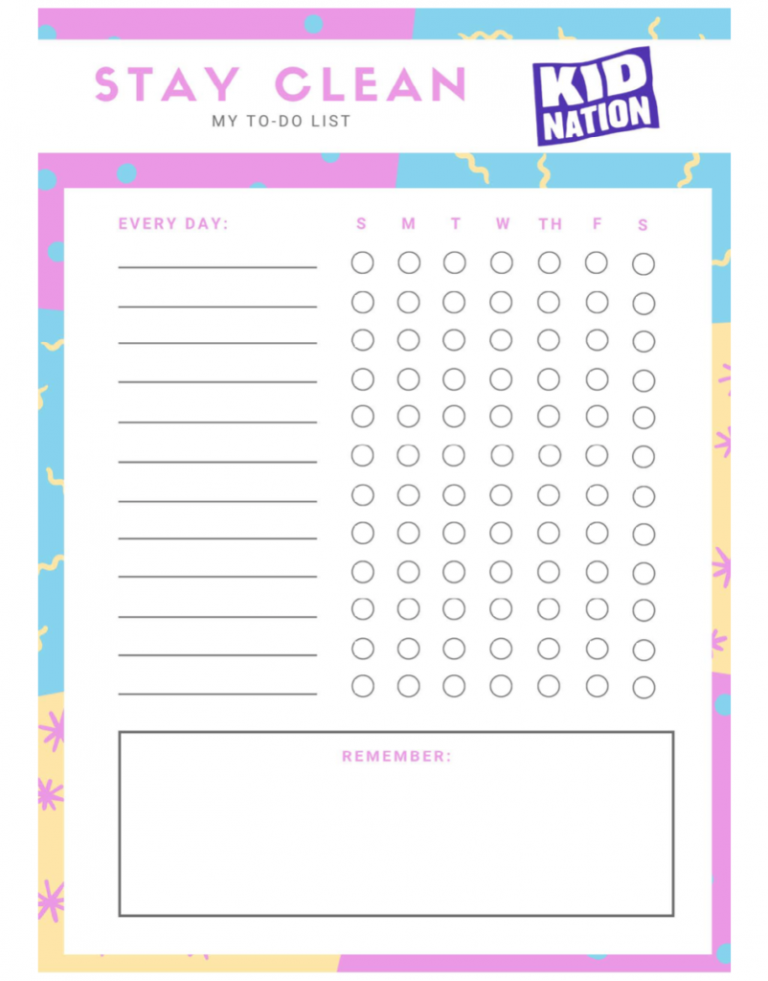 Stay Clean Lesson Plan - KidNation
