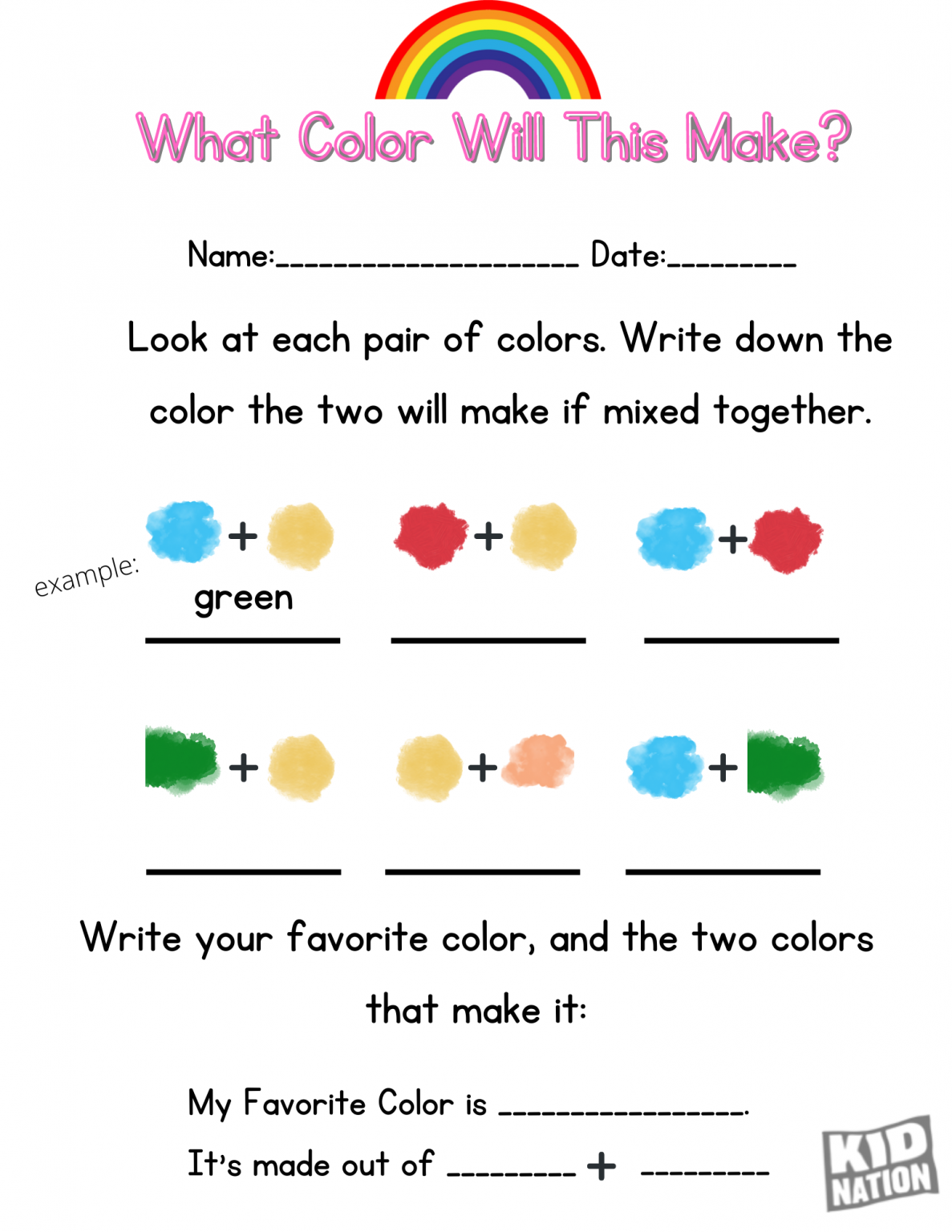 Colors Lesson Plan - KidNation